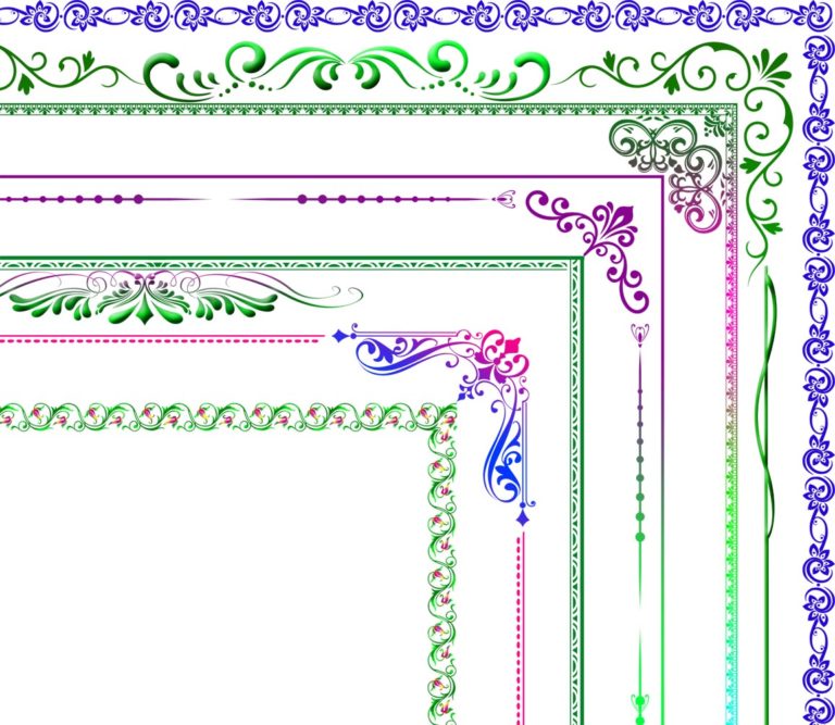 Beautiful_png_border_design (set Of #4) » Picturedensity
