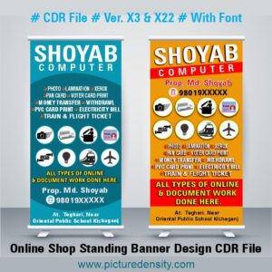 Online Shop Standing Banner Design CDR File » Picturedensity