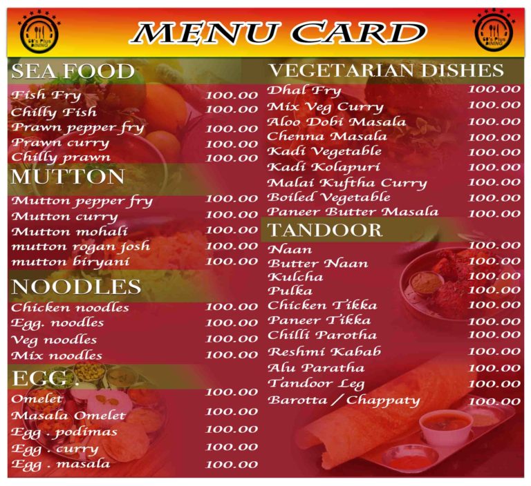 Bengali Menu Card Design » Picturedensity