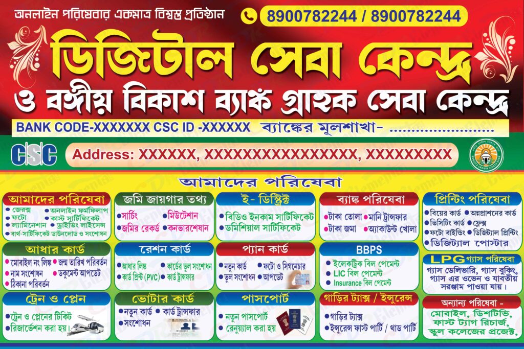 6x4 Digital Seba Kendra Banner Editable Banner » Picturedensity