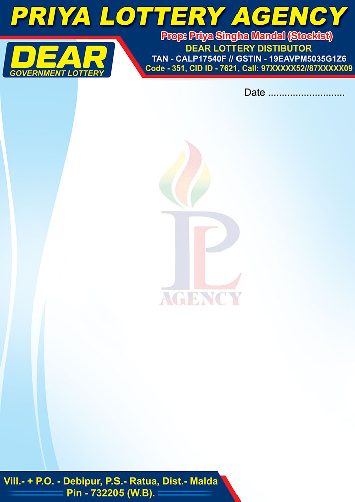 Lottery Letterpad Design PSD A4_2045 - PMC » Picturedensity
