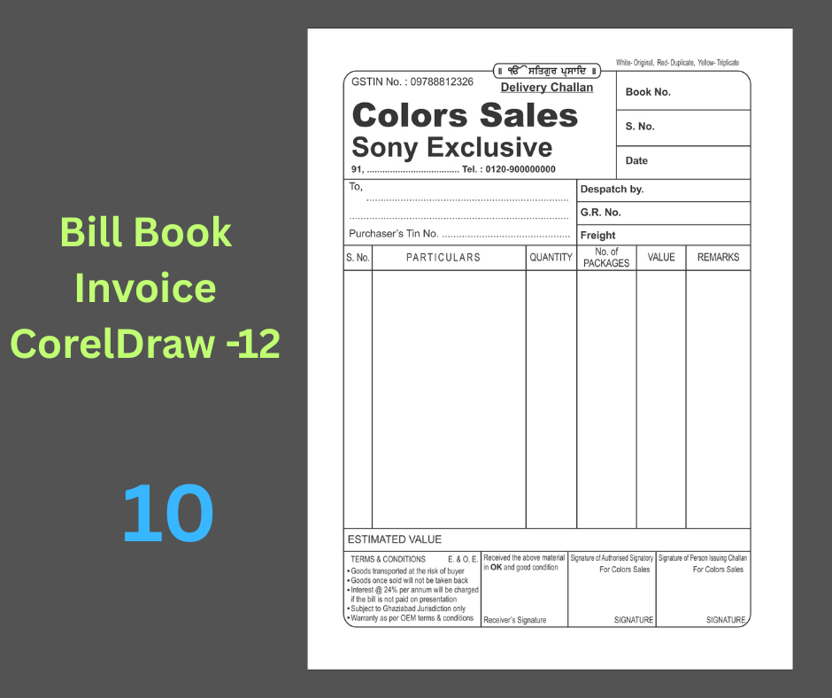 Bill Book - Invoice 10 » Picturedensity