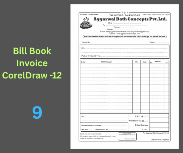 Bill Book - Invoice 6 » Picturedensity