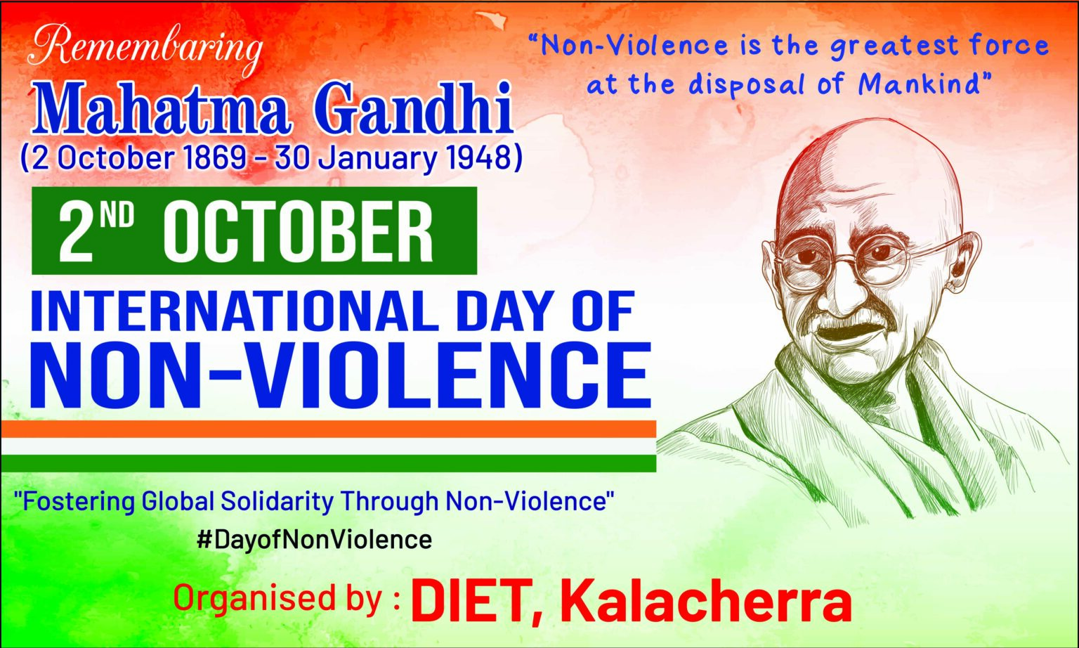 International Day Of Non Violence Banner Design ____ NCC:0037 ...