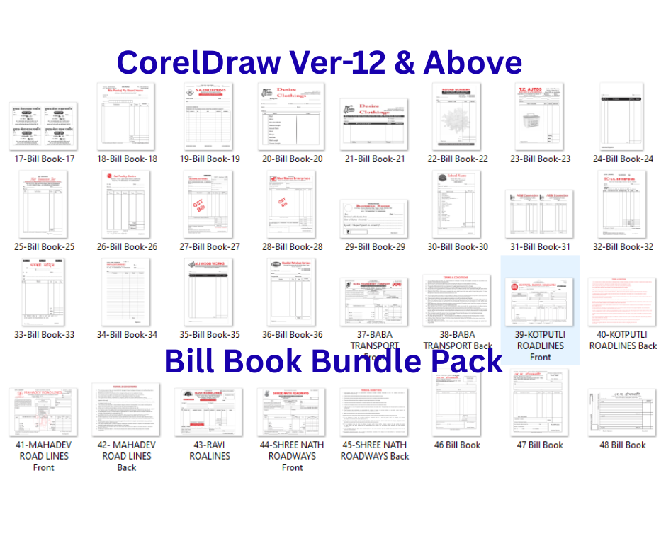 Bill Book CDR File » Picturedensity